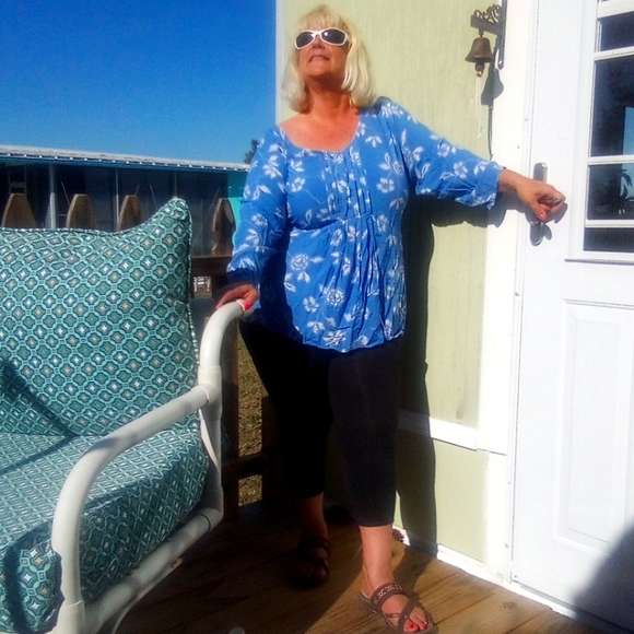 Chelsea Studio | Tops | Chelsea Studio Periwinkle Babydoll Shirt | Poshmark